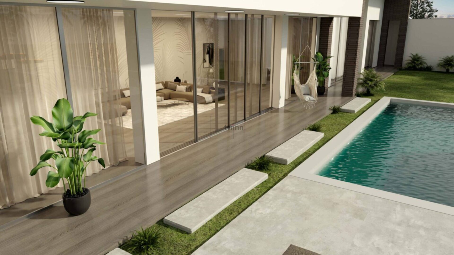 Sliding Door - Stylish Minimal Slider for Modern Home and Villas